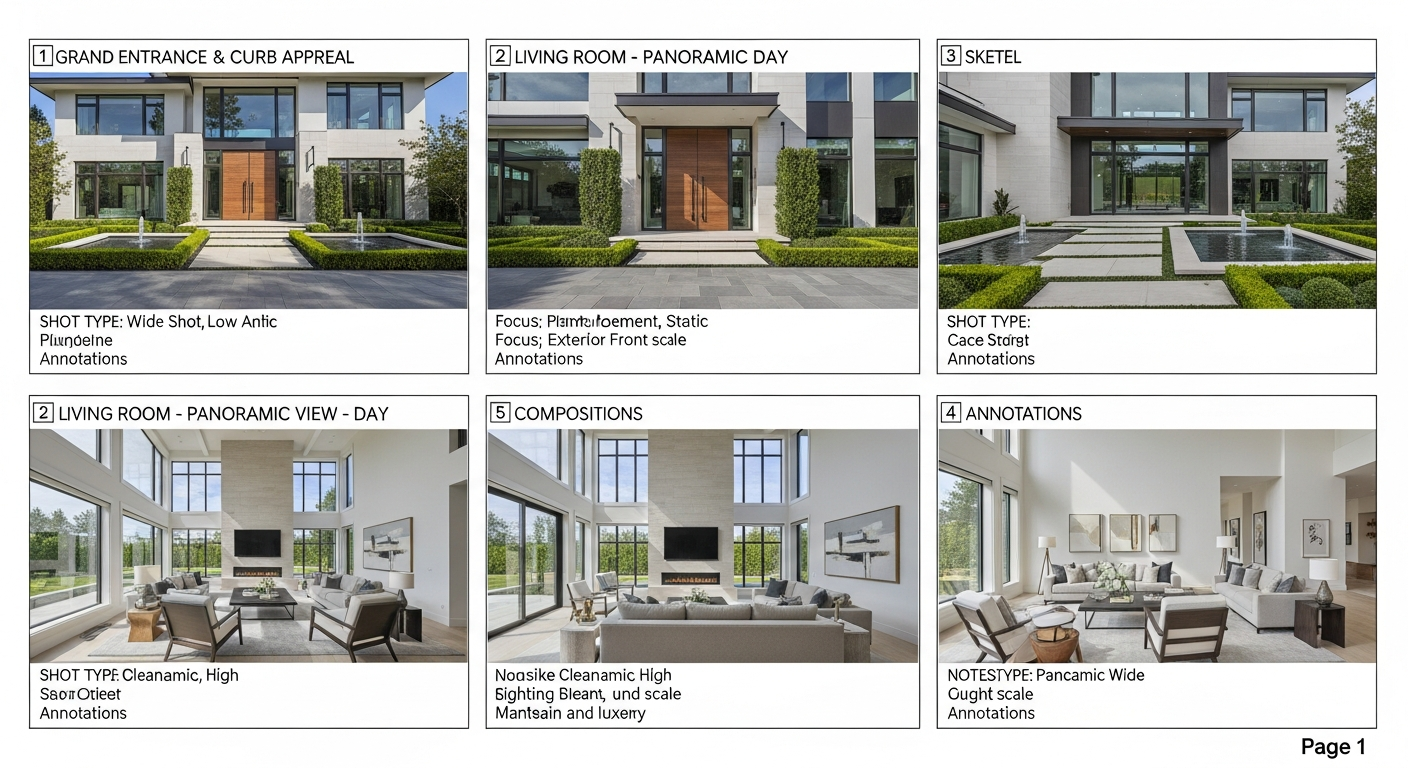 Storyboard for Luxury Real Estate Videos without Drone: A Comprehensive ...